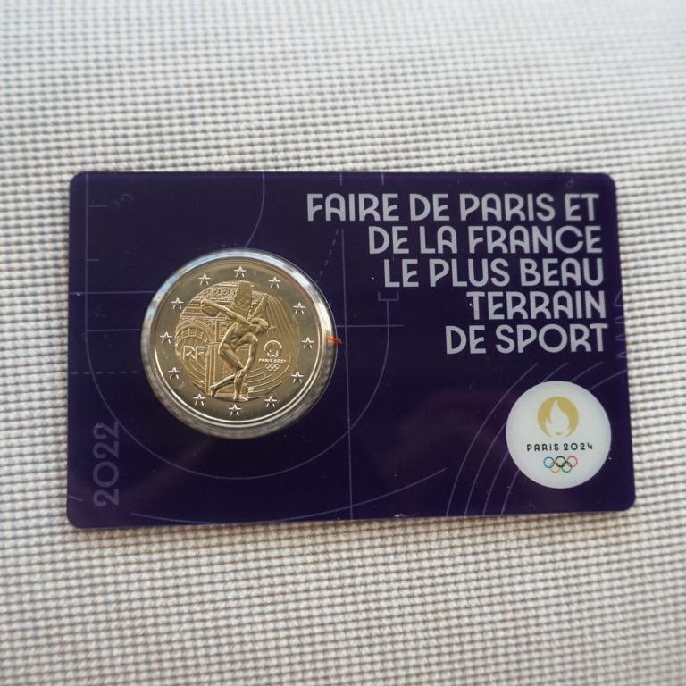 2022 (FR) - Olympic Games, Paris 2024 (Coincard, purple) - Euro Coin ...