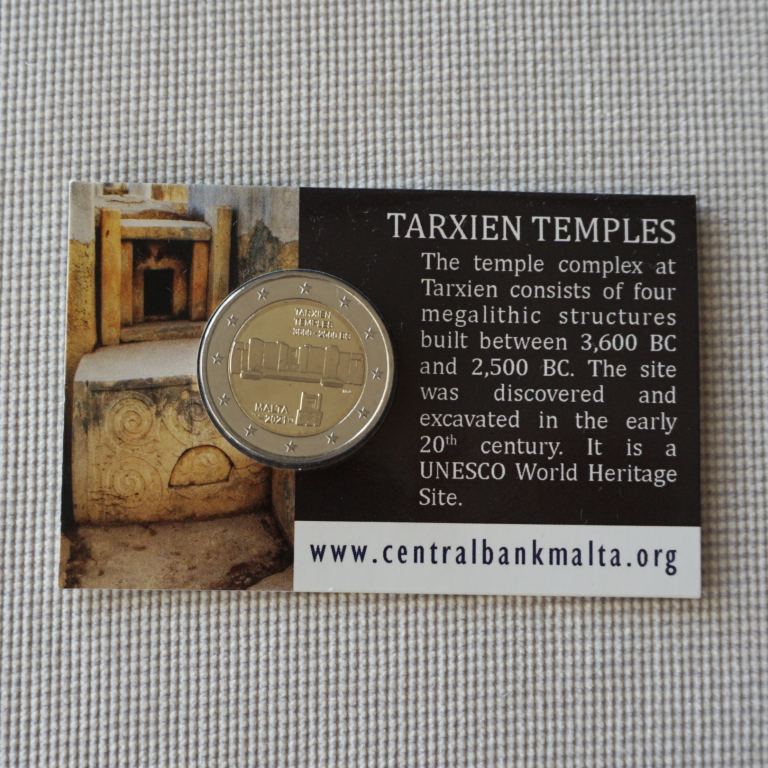 2021 (MT) - Tarxien Temples (Coin Card) - Euro Coin Collection