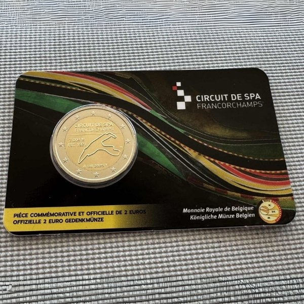 2025 (ΒΕ) Circuit of Spa-Francorchamps COINCARD (FR) - Euro Coin Collection
