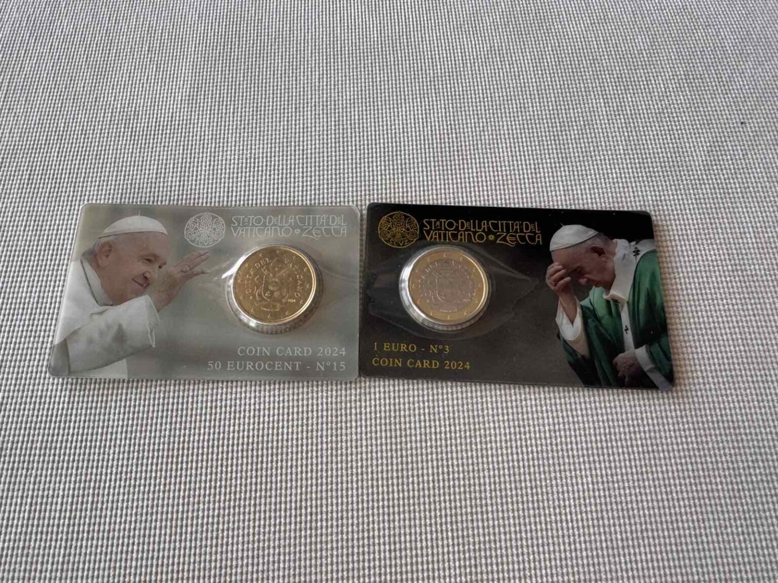 Vatican Coincard 50c + 1 euro - Euro Coin Collection